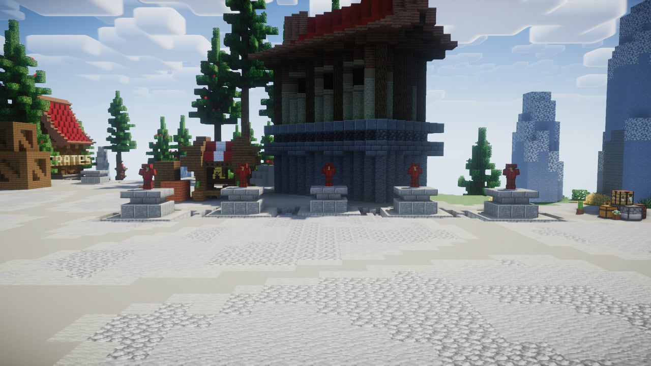 Minecraft Spawn : Crimson Village – OriginBuilds